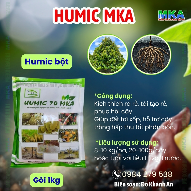Humic MKA kích rễ, dưỡng rễ tăng vi sinh vật giúp đất tơi xốp